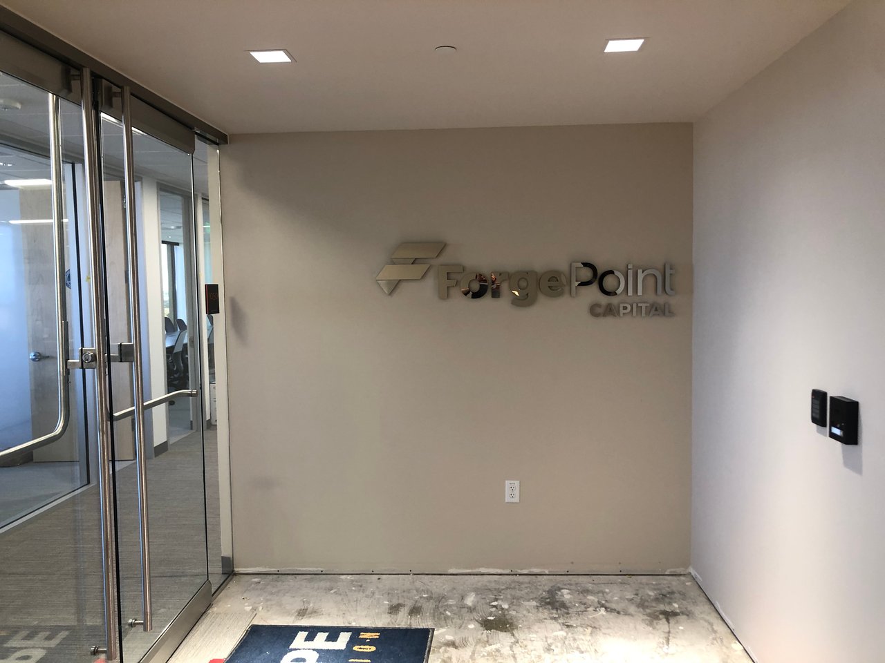 Metal signage for ForgePoint Capital